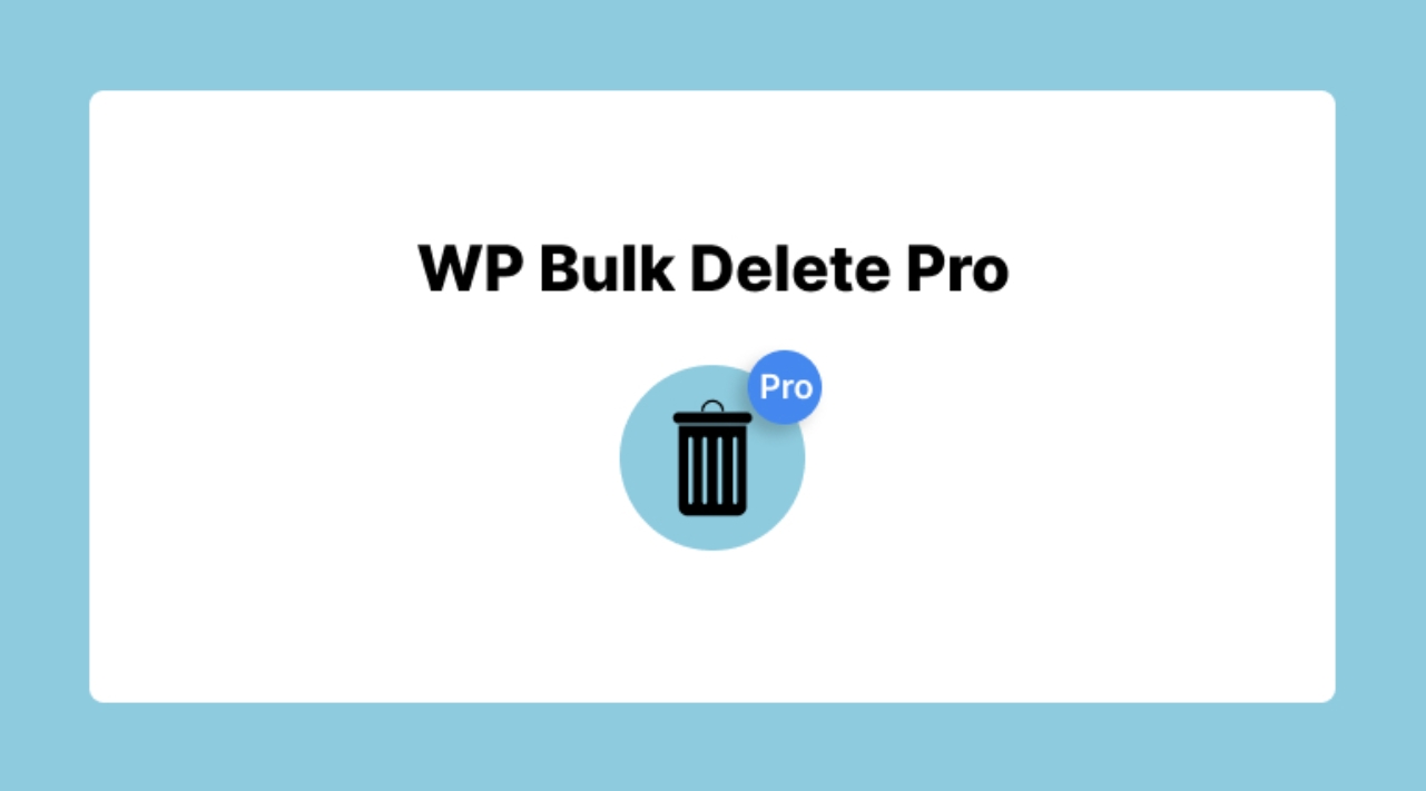 افزونه حذف انبوه در وردپرس WP Bulk Delete Pro